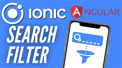 How To Create A Search Filter With Ionic Angular And Ion Searchbar Youtube