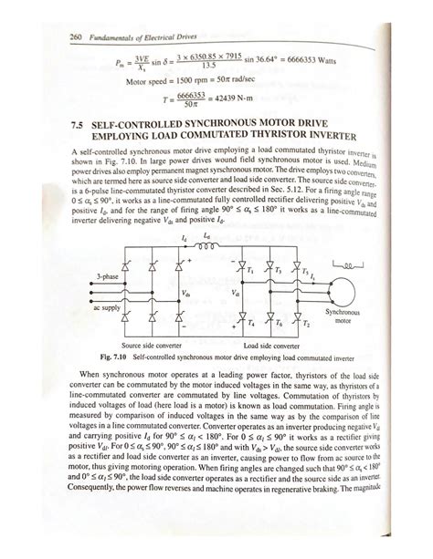 Solution Self Controlled Synchronous Motor Drive Employed Load Commutated Thyristor Inverter