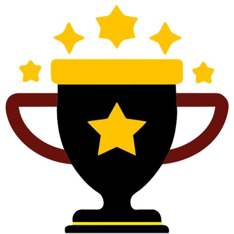 Copa Dorada Con El Icono De Las Estrellas Vector Premium