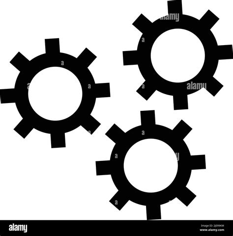 A Simple Set Of Gear Icons Adjustments And Settings Editable Vector Stock Vector Image And Art