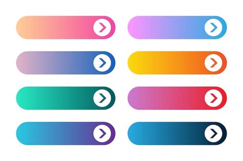 premium vector vector set of modern gradient app or game buttons