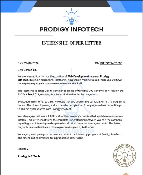 Darpan Y B Jain On Linkedin Internship Webdevelopment Prodigyinfotech Learningnewskills