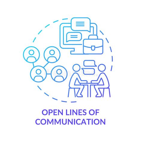 Open Lines Of Communication Blue Gradient Concept Icon Stock Vector Illustration Of Drawing