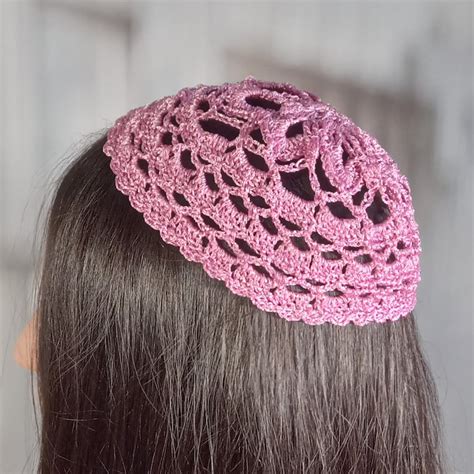 Blue Lace Womens Kippah Crochet Jewish Yarmulke For Women Etsy