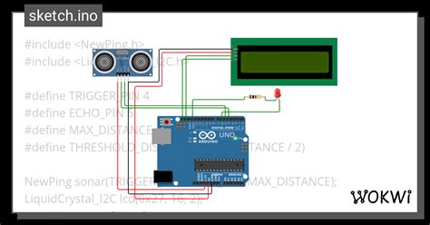 Medidor De Distancia Con Display Wokwi Esp32 Stm32 Arduino Simulator