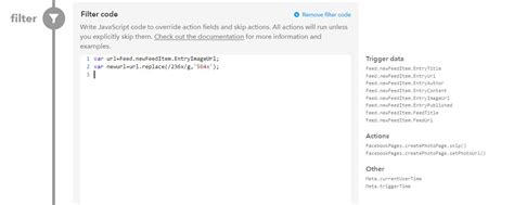 Javascript Ifttt Filter Code For Pinterest Rss Feed Stack Overflow