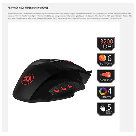 Redragon Gaming Mouse M609 Phaser Shopee Philippines