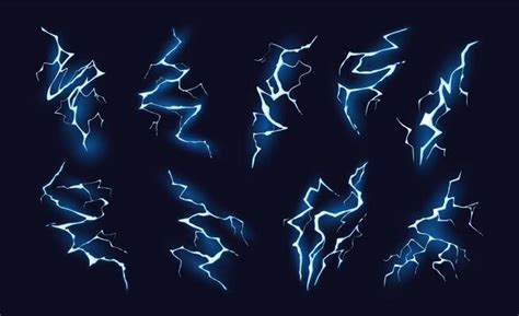 Cartoon Lightning Effect Vector Art Icons And Graphics For Free Download