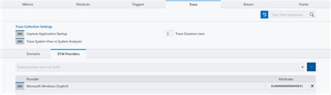 Set Up Tracing Options