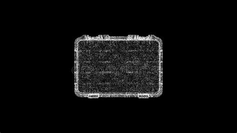 3d Business Case On Black Bg Object Dissolved White Flickering Particles Business Backdrop
