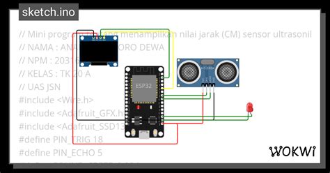 Pemantaun Ketiggian Air Dengan Oled Copy Wokwi Esp32 Stm32 Arduino