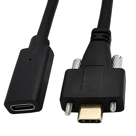 Usb Type C Male To Female Cable With Screws Starte China Scsi Connector And Cable