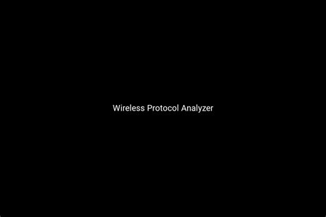 Wireless Protocol Analyzer Aeravision