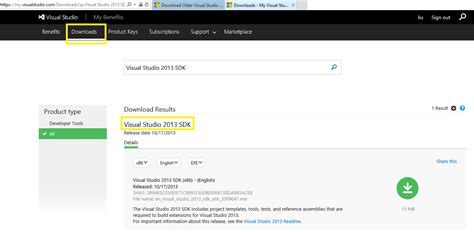 Where Can I Download SDK For Visual Studio 2013 Stack Overflow
