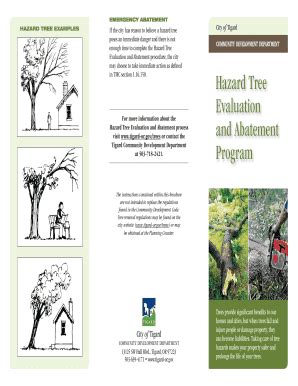 Fillable Online Tigard Or HAZARD TREE EXAMPLES Fax Email Print PdfFiller