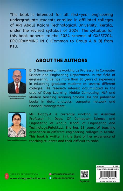 Programming For Engineers Aligned With Ktu Syllabus String Production