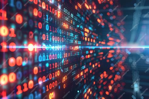 Premium Photo Digital Transformation Concept System Engineering Binary Code Programming