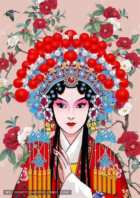京剧花旦脸谱图案 装饰画设计 其他设计 设计 汇图网www huitu 花瓣网