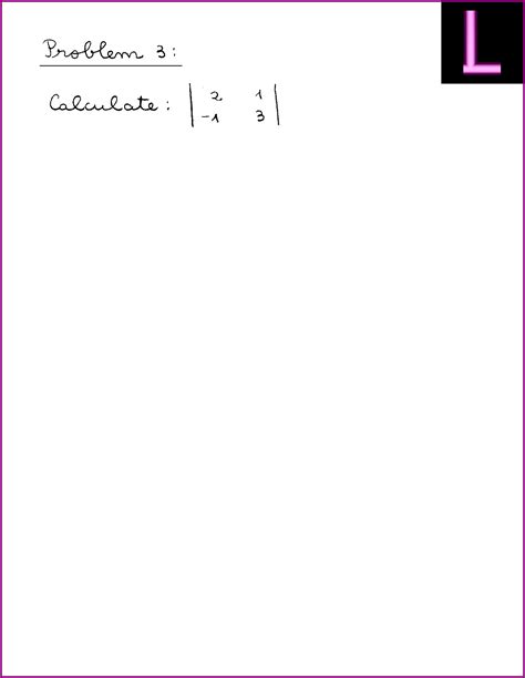 calculate the determinant 2 x 2 matrix lunlun