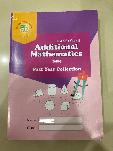 Igcse Additional Mathematics Past Year Paper 0606 Hobbies And Toys Books And Magazines