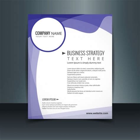 Free Vector Wavy Purple Business Brochure Template