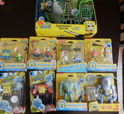 Nickelodeon Spongebob Imaginext Playset Figures And Flying Dutchman Ship 9pc Set 1957488301