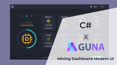 C Modern Ui Winform Cryptocurrency Mining Dashboard Guna Ui