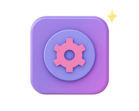 3d Render Of Purple Gear Configuration Setting Icon For Ui Ux Web Mobile Apps Social Media Ads