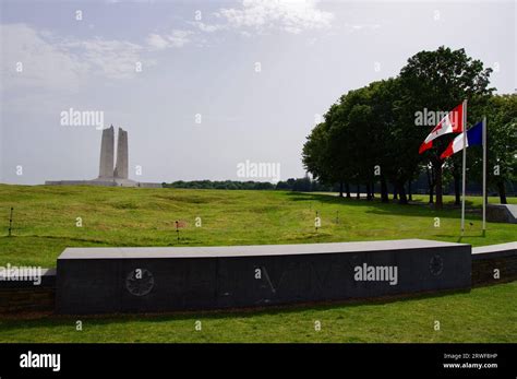 The Canadian National Vimy Memorial At Vimy Ridge Vimy France Stock