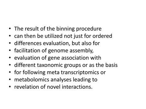 Analysis Of Binning Tool In Metagenomics Pptx