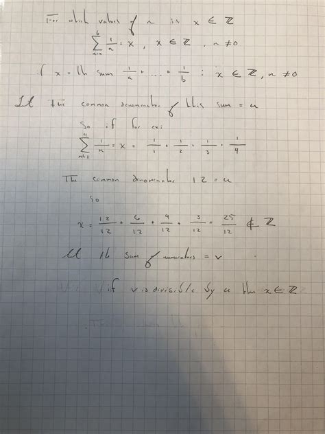 I Have This Sum The Idea Is To Find Values For Which The Sum X Is An Integer So This Is What I