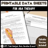 Cold Probe Data Sheet For ABA Therapy FREEBIE By ABA Simplified