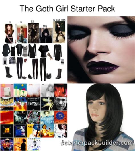 Goth Girl Starter Pack Starter Packs Funny Starter Packs Starter