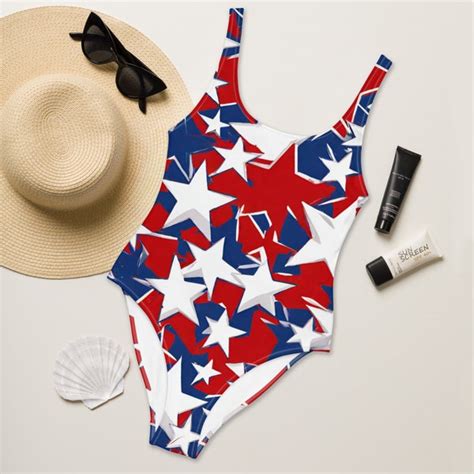 Red One Piece Bathing Suits Etsy