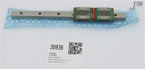 30936 Hiwin Linear Guide Rail And Block 24cm Rail Lot Of 2 New Mgn15h J316gallery