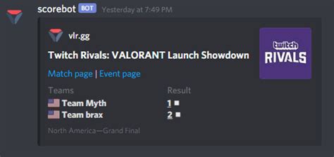 Discord Bot For Live Valorant Esports Match Results Rvalorant