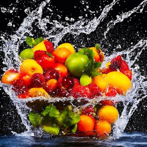 Cesta De Frutas Saludables Y Orgánicas Creada Por Ai Foto Premium