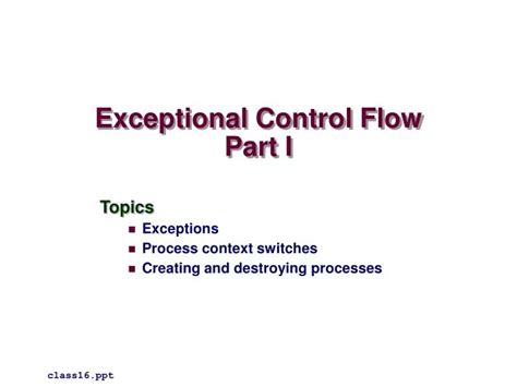 Ppt Exceptional Control Flow Part I Powerpoint Presentation Free Download Id5929499