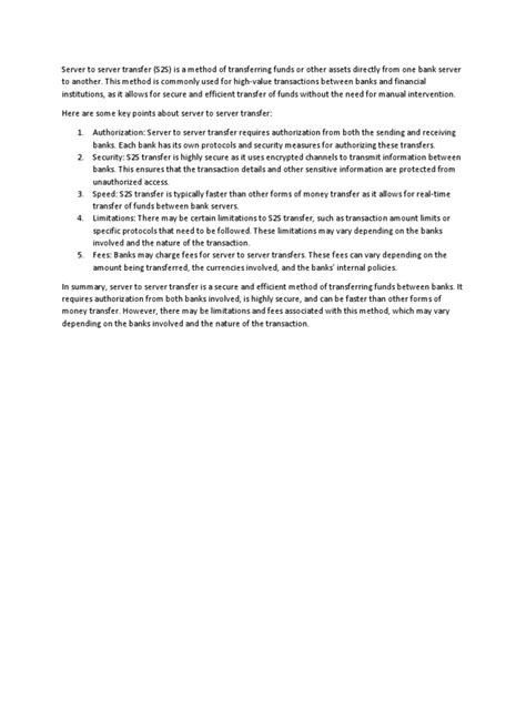 Server To Server Transfer Pdf