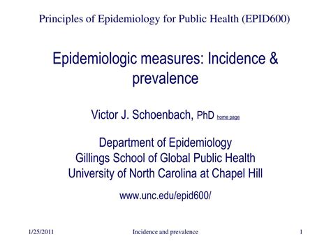 Ppt Epidemiologic Measures Incidence And Prevalence Powerpoint