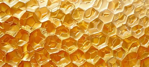 Stylized Honeycomb Pattern With Honey Hexagonal Beeswax Structure Stock Image Image Of Macro