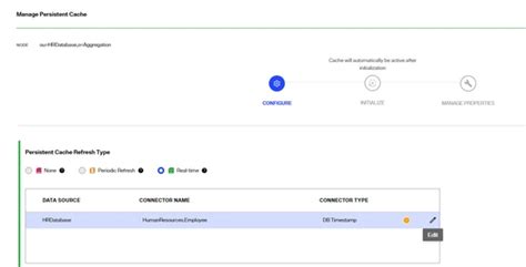 Configure Persistent Cache Refresh Capture Connectors Radiant Logic
