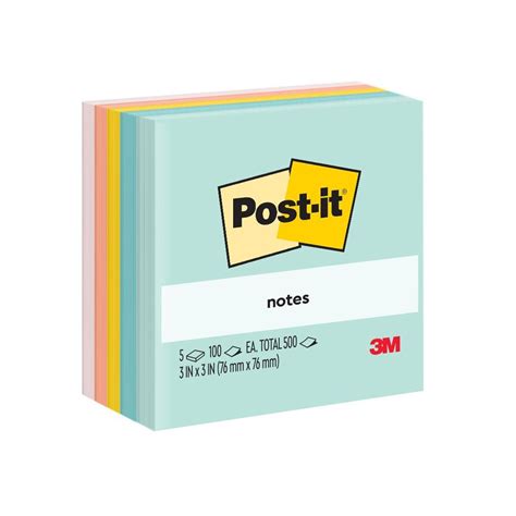 Post It โพสอิท กระดาษโน๊ตกาวในตัว 654 5 3x3 นิ้ว 500 แผ่น 3m Post It Sticky Note กระดาษโพสอิท