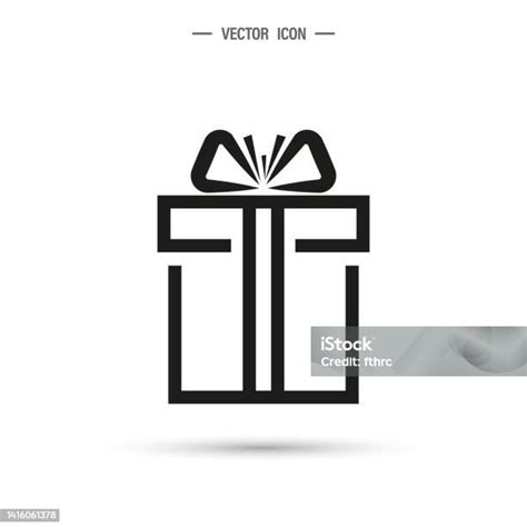 리본 라인 아이콘이 있는 선물 상자입니다 선형 스타일 픽토그램 흰색 배경에 고립된 벡터 일러스트 레이 션 개념에 대한 스톡 벡터 아트 및 기타 이미지 Istock