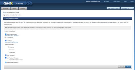 Define Po Exception Criteria