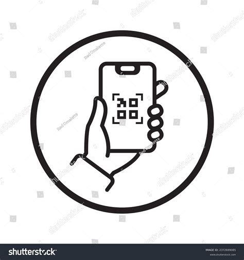 Mobile Scan Qr Code Vector Stock Vector Royalty Free Shutterstock