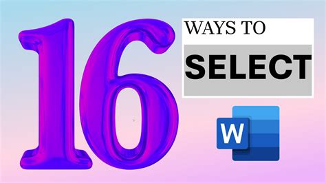 16 Ways To Select Stuff In Microsoft Word