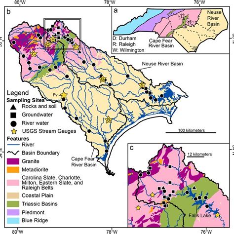 A Generalized Geologic Map Of North Carolina Adapted From Stewart Download Scientific