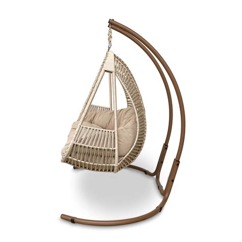 2er Hängesessel Twindler Creme Braun H 200 Cm B 148 Cm L 120 Cm