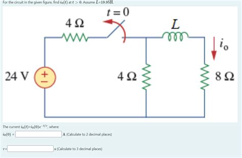 Solved For The Circuit In The Given Figure Find Io T At T Chegg